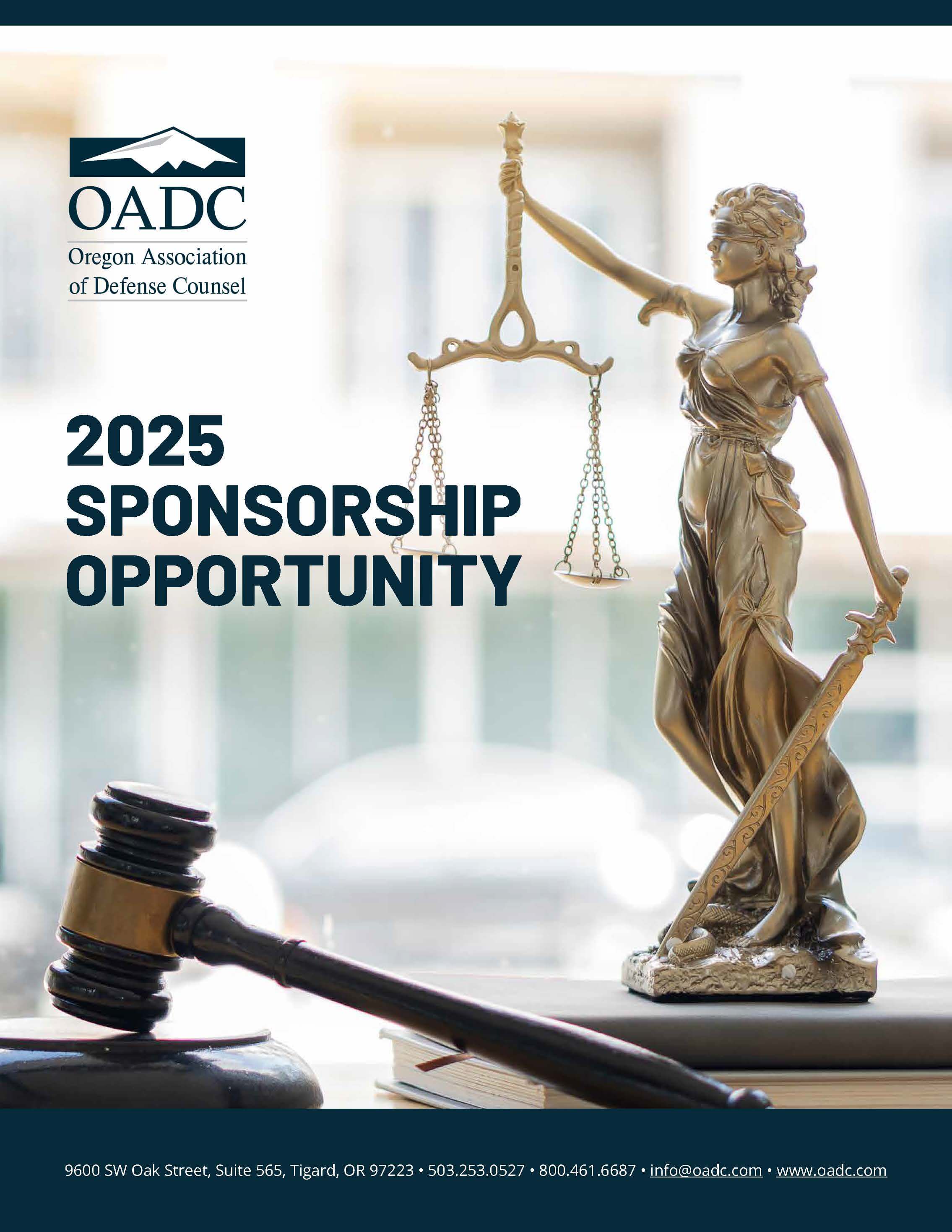 OADC Annual Sponsorships - Oregon Association of Defense Counsel
